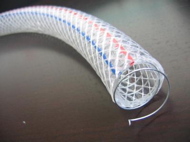 Yarn reinforced PVC steel wire hose